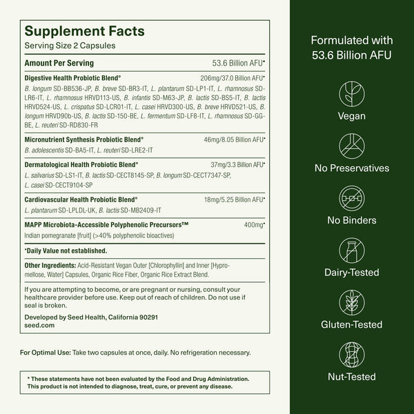 Seed DS-01 Daily Synbiotic - Prebiotic and Probiotic (60 Capsules) - 5 – xrlifestyles