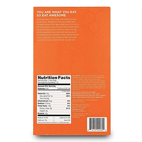 Bulletproof Collagen Protein Bars, Be Strong, Not Hungry, Vanilla Shor ...