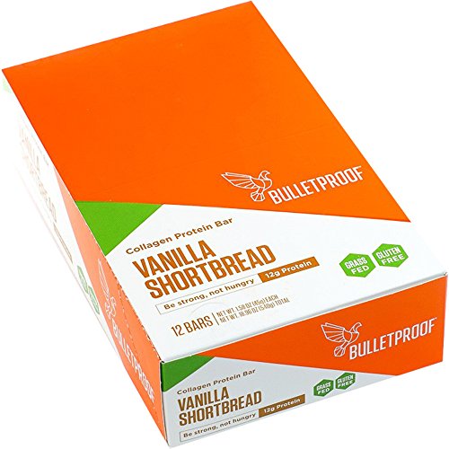 Bulletproof Collagen Protein Bars, Be Strong, Not Hungry, Vanilla Shor ...