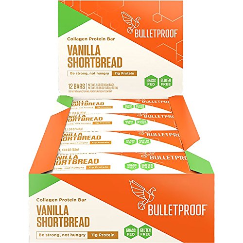 Bulletproof Collagen Protein Bars, Be Strong, Not Hungry, Vanilla Shor ...