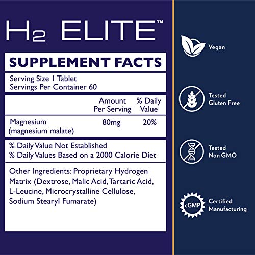Quicksilver Scientific H2 Elite Tablets - High Dose Molecular Hydrogen ...