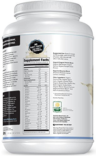 Vegan Protein Powder - Organifi Complete Protein - Organic Plant Based ...