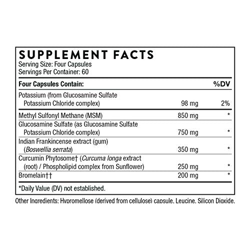 Thorne Joint Support Nutrients - Glucosamine and MSM with Curcumin, Br ...