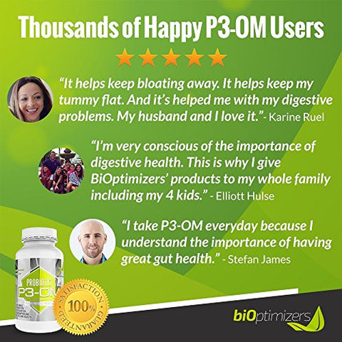 P3-OM - Patented Single Strain Probiotic, 120 Capsules (BiOptimizers ...